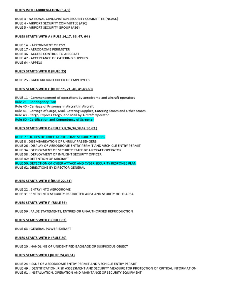 Aircraft Security Rules 2023 | PDF | Security Clearance | Securities