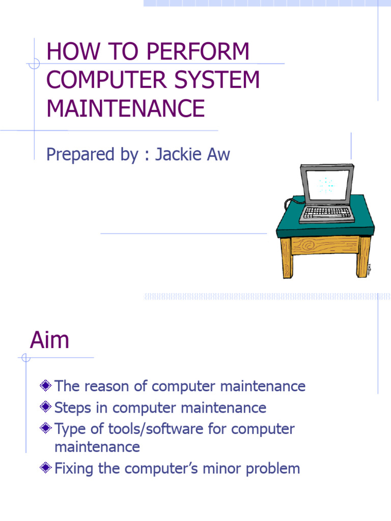Maintaining Your Computer Copy - Jackie | PDF | Computer Virus | Antivirus Software