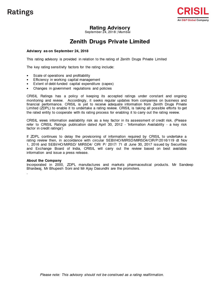 Zenith Drugs Private Limited RR | PDF | Damages | Securities (Finance)