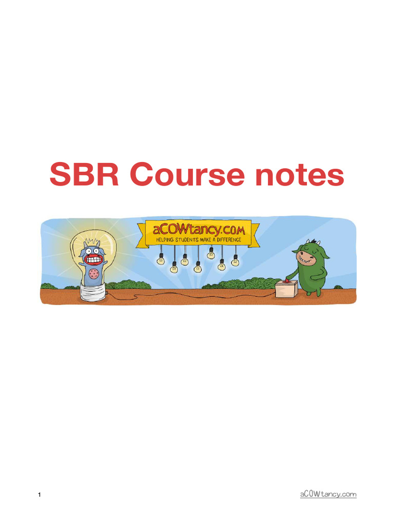 SBR Course Notes | PDF | Fair Value | International Financial Reporting ...