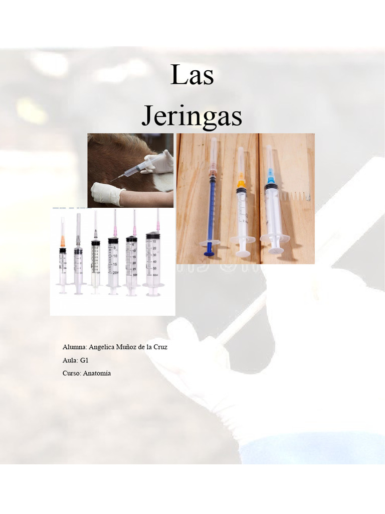 Jeringas Anatomia | PDF | Inyección (medicina) | Farmacia