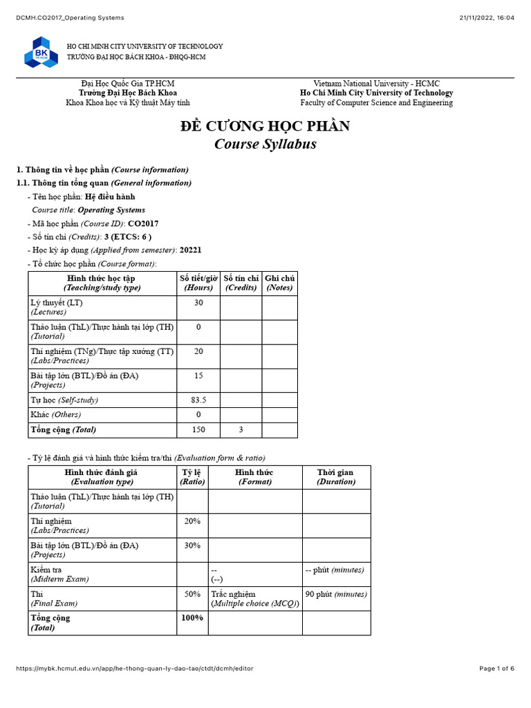 DCMH - CO2017 - Operating Systems | PDF