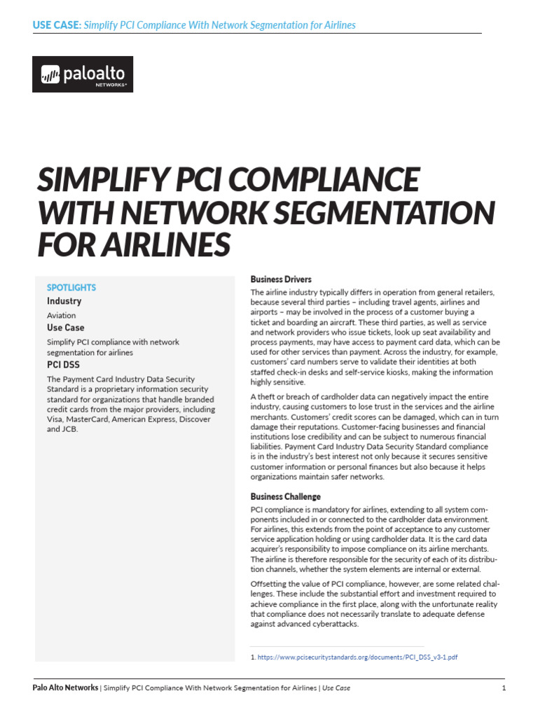 Simplify Pci Compliance With Network Segmentation For Airlines Usecase ...