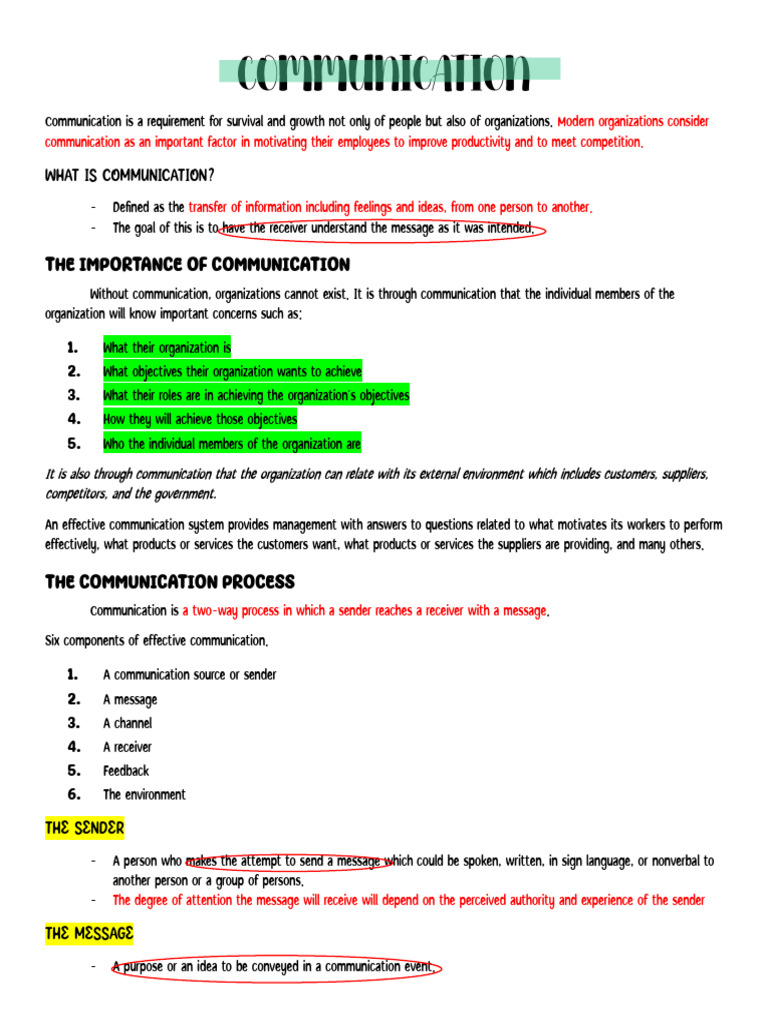 Chapter 5 Communication | PDF | Communication | Information