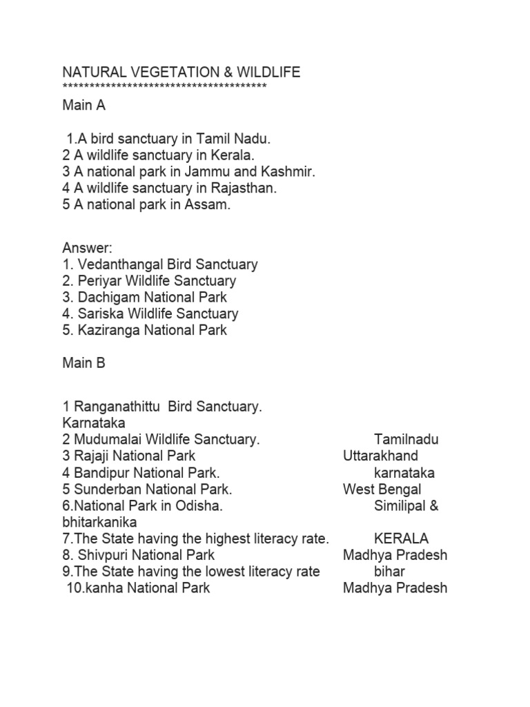 Natural Vegetation Map Work | PDF