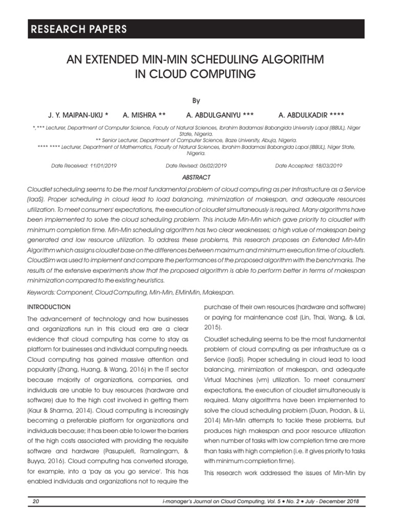 Paper_3 | PDF | Scheduling (Computing) | Cloud Computing