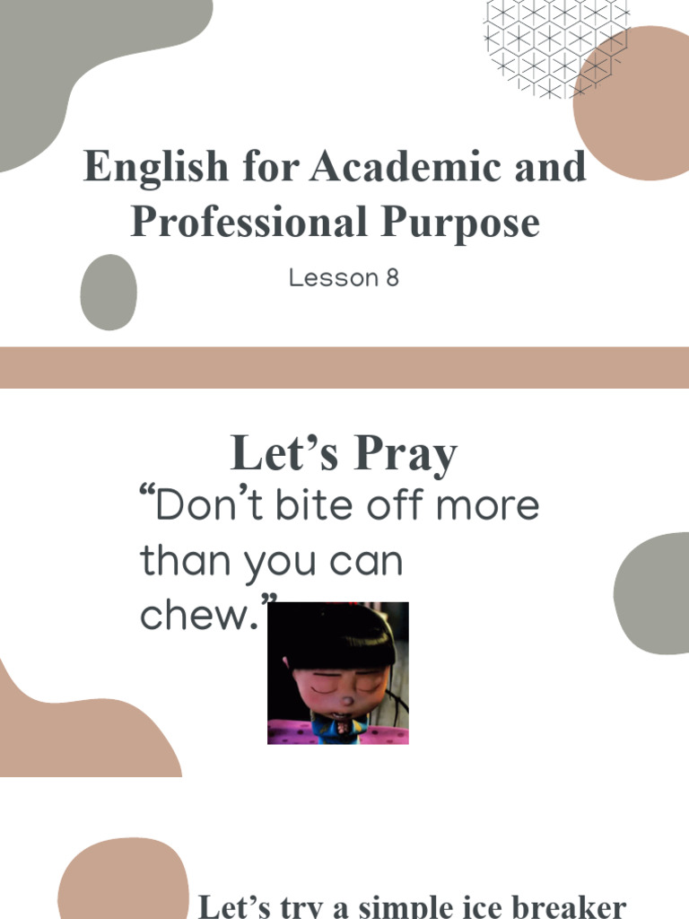 EAPP Lesson 1 Q2 | Download Free PDF | Human Communication | Cognition