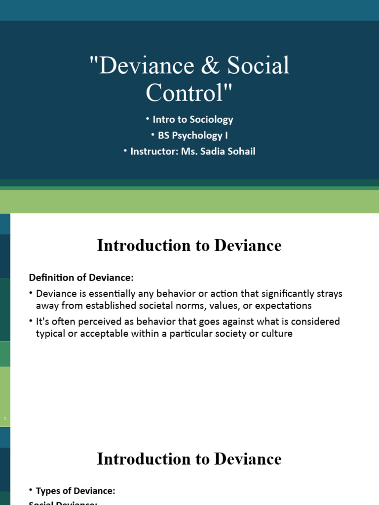 Deviance | PDF | Deviance (Sociology) | Institution