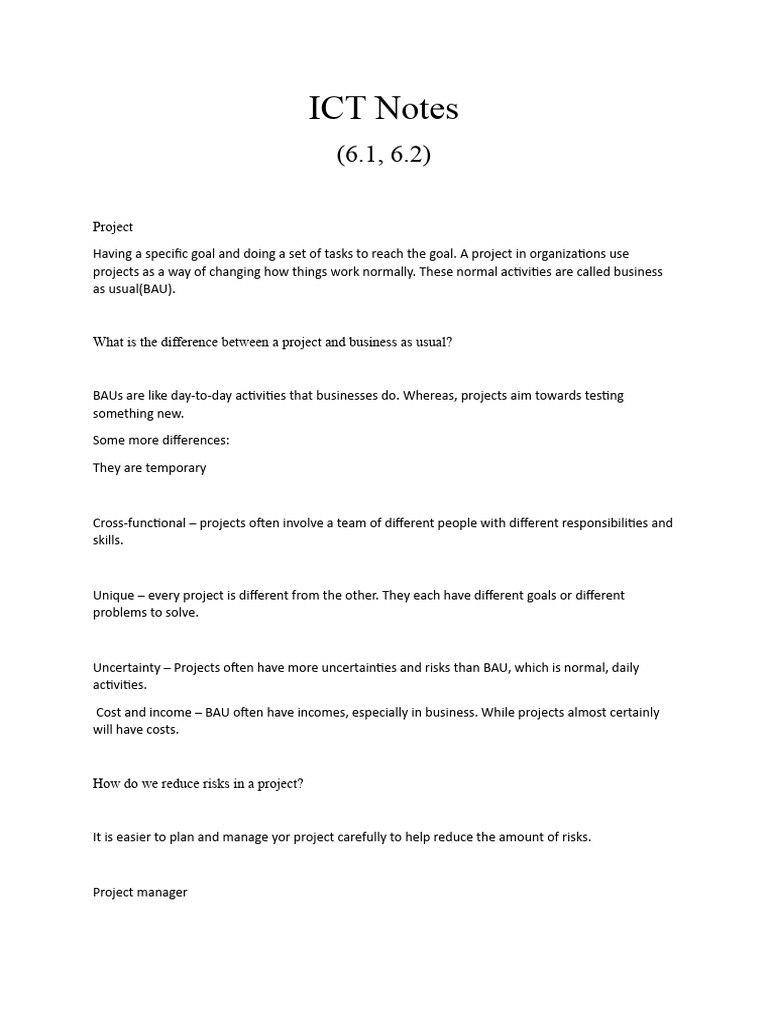 ICT Notes | PDF | Business