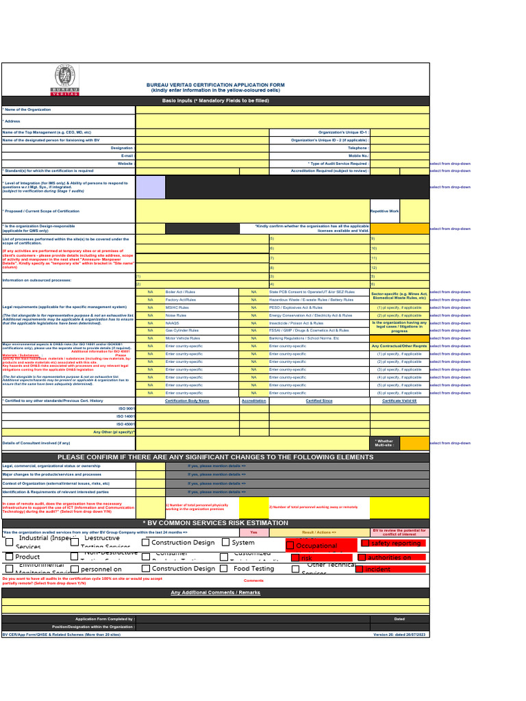 Application Form 9 14 45 - Information From The Client | PDF | Audit ...