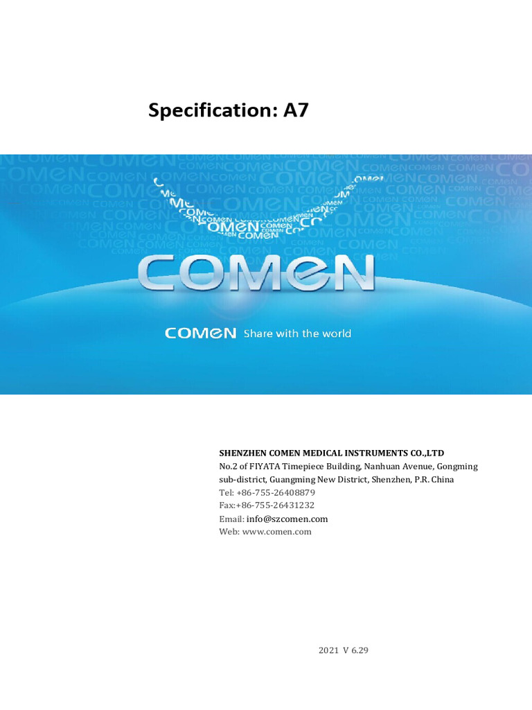 comen-a7-anesthesia-machine | PDF | Respiratory System | Respiration