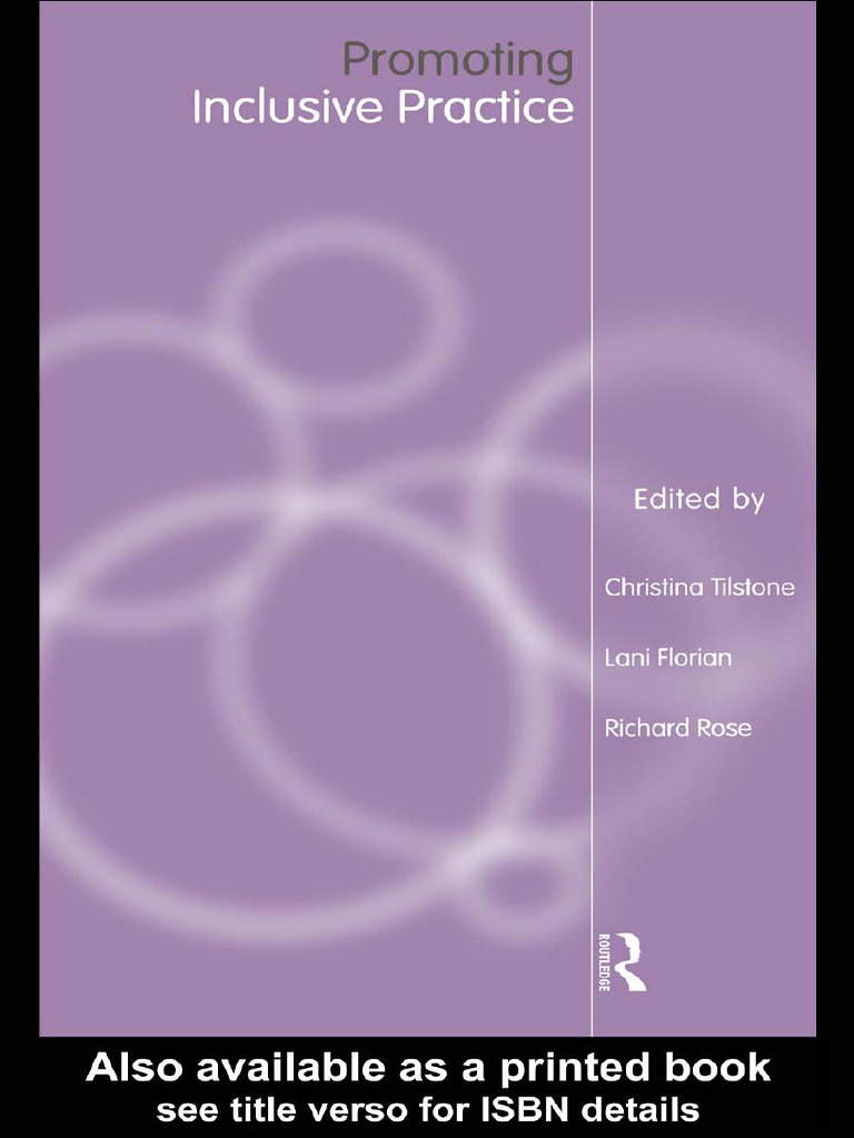 C. Tilstone Promoting Inclusive Practice Routledge 1998 | PDF ...