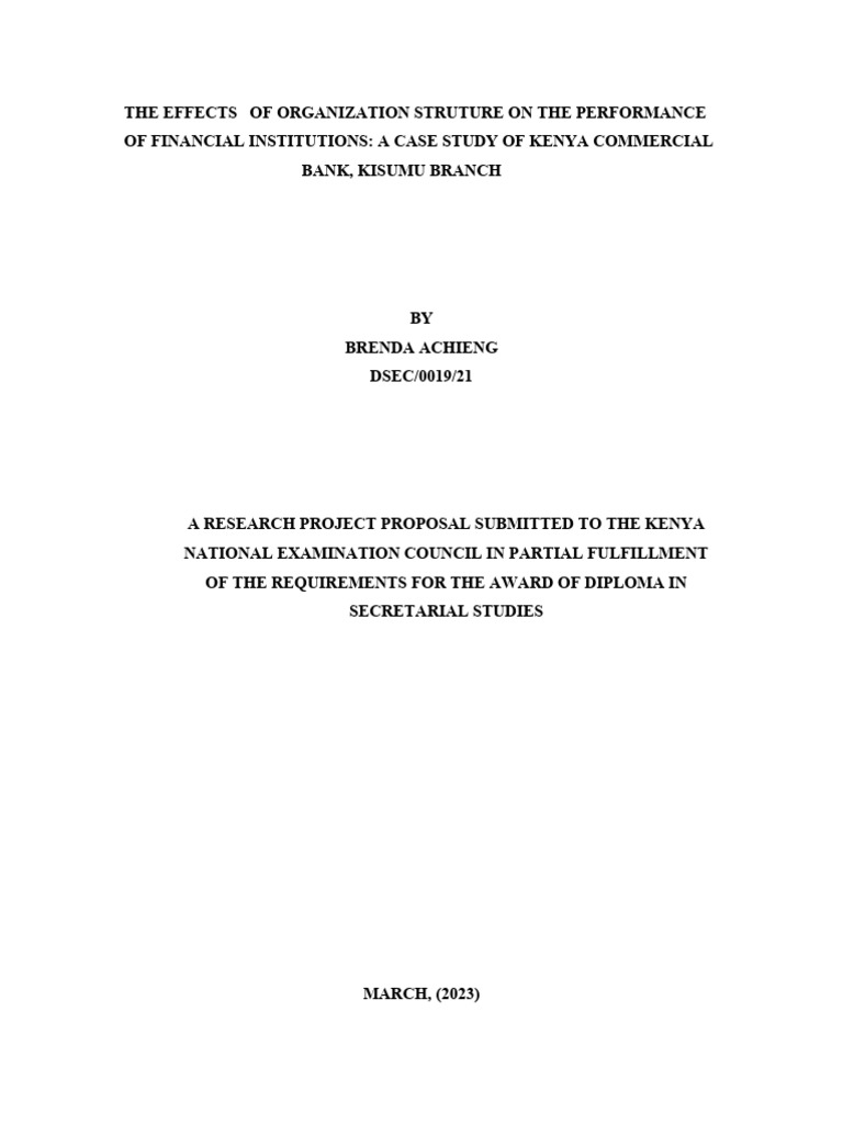 Brenda Achieng Report | PDF | Leadership | Survey Methodology