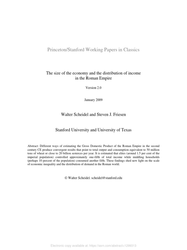 Scheidel Roman Inequality | PDF | Gross Domestic Product | Economies