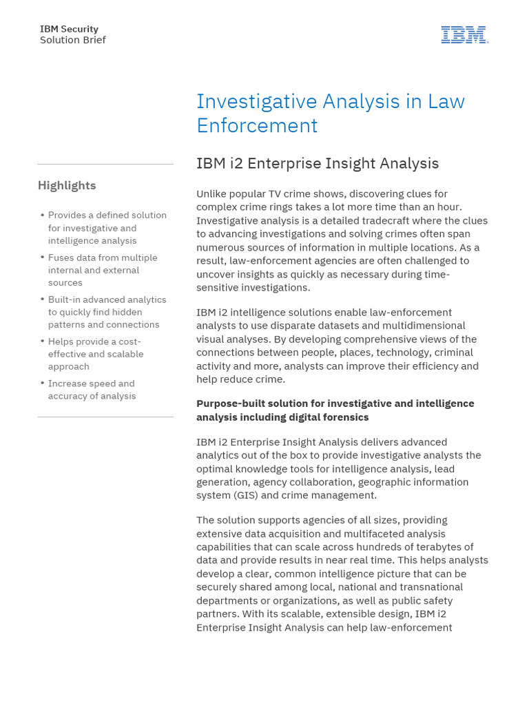 Law Enforcement Analytics Tool | PDF | Analytics | Intelligence Analysis