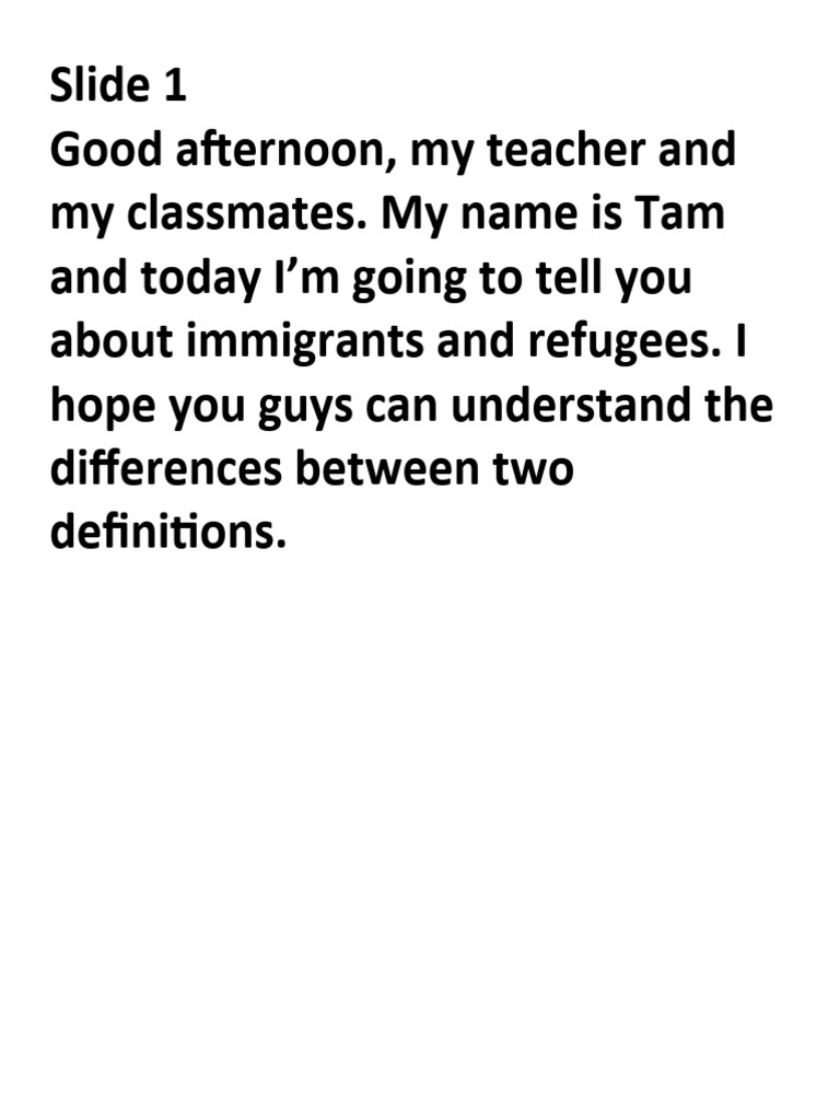 Presentation Final Sprict | PDF | Refugee | Human Migration