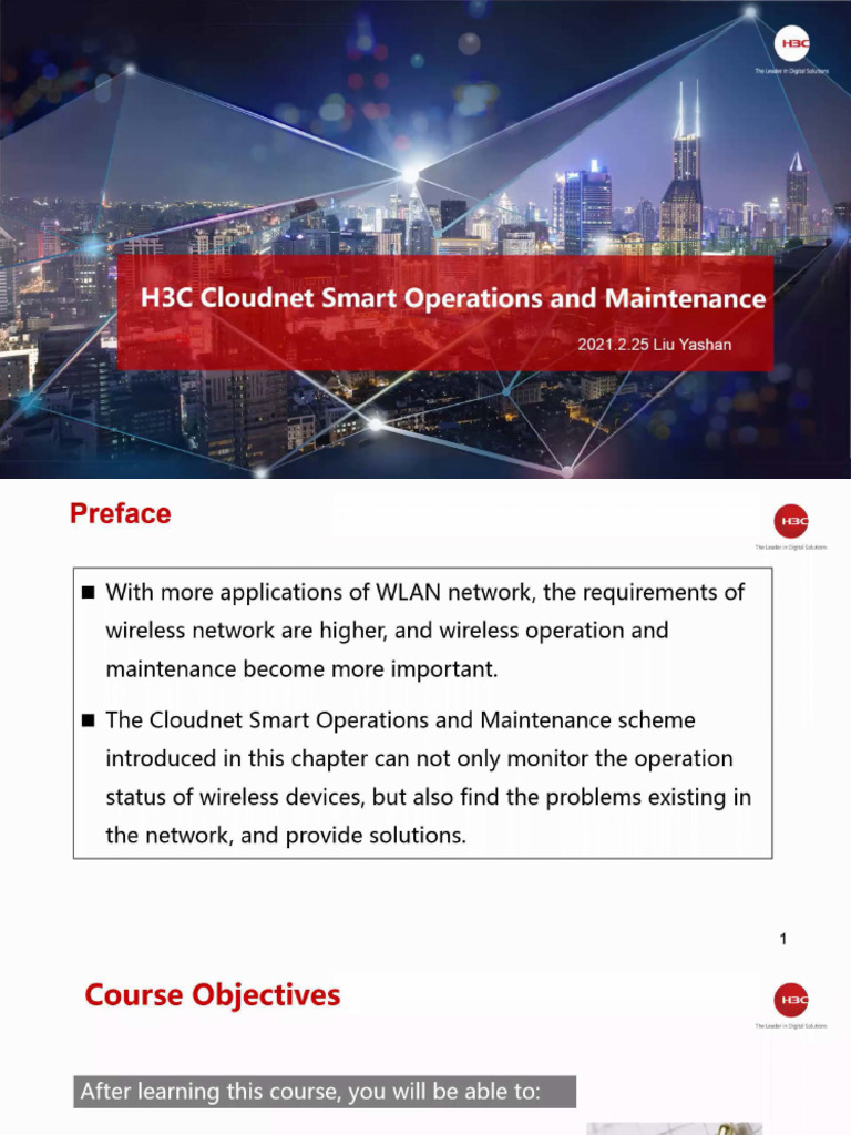 10 H3C Cloudnet Smart Operations and Maintenance III | Download Free PDF | Computer Network ...