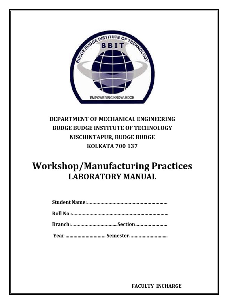 Workshop Manual | PDF | Welding | Construction