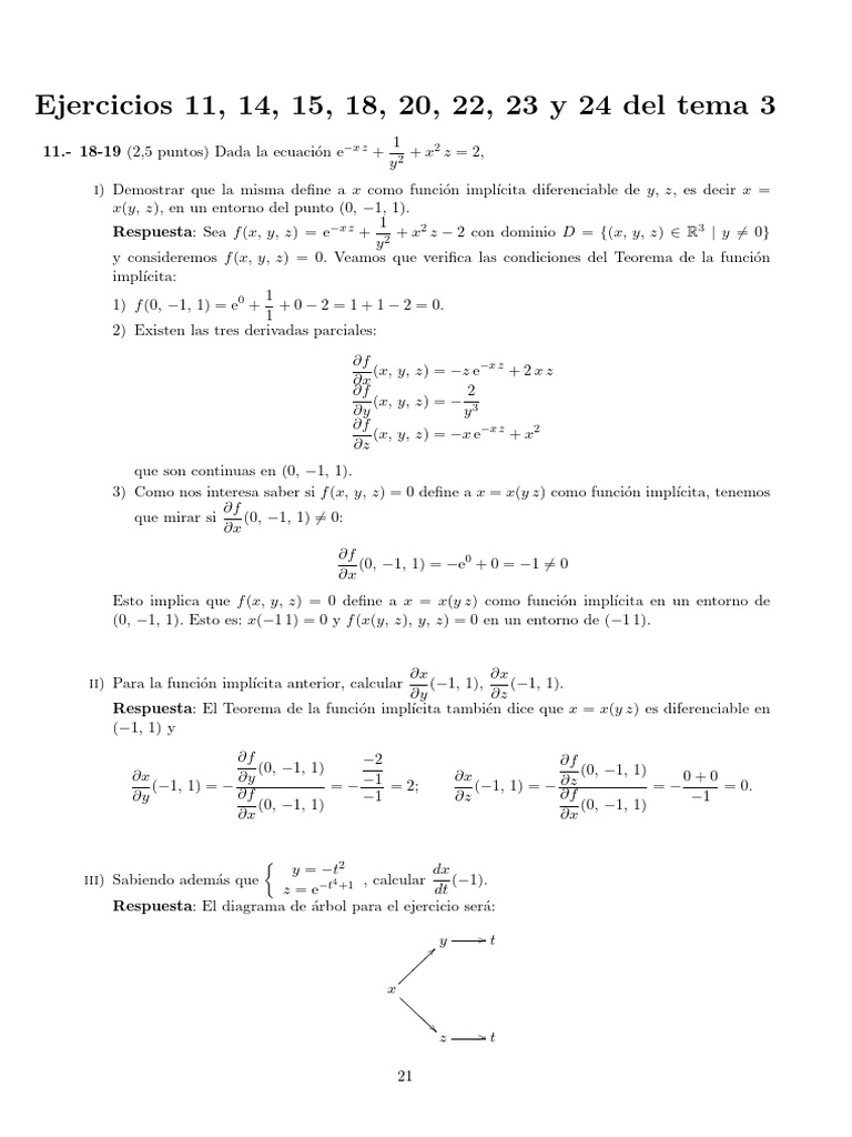 Ejercicios Examenes Resueltos Tema3 2 | PDF | Derivado | Álgebra