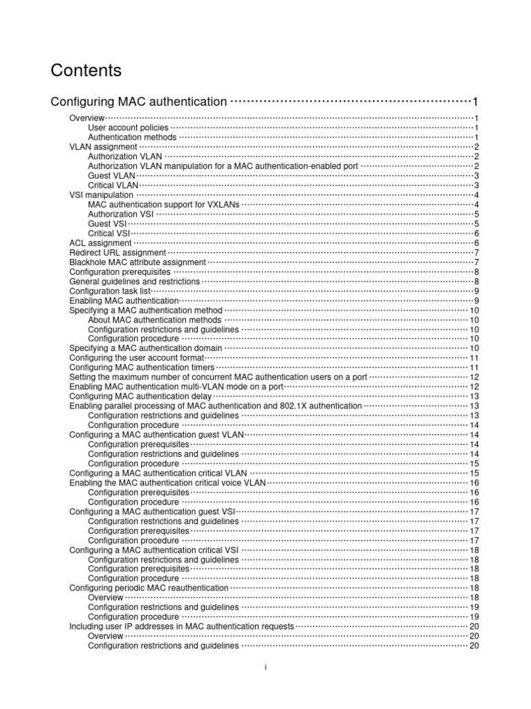 15-MAC Authentication Configuration | PDF | Radius | Port (Computer Networking)