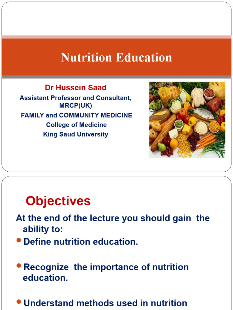 Nutrition Education Strategies and Importance | PDF | Nutrition | Diet ...