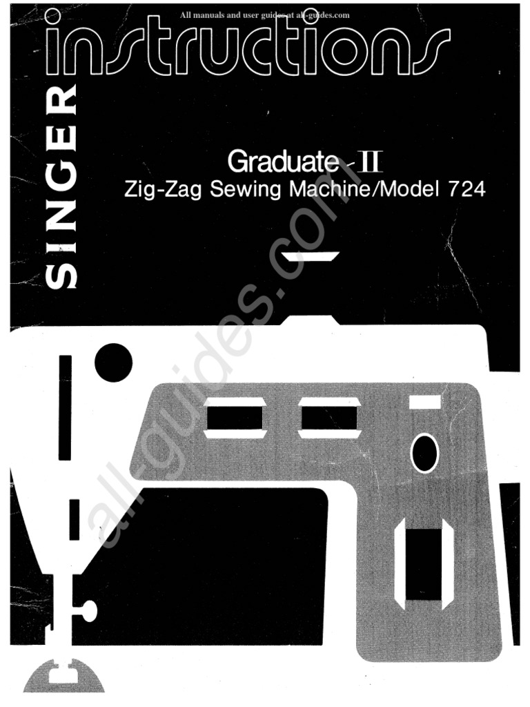 Singer Graduate II 724 Sewing Machine Instruction Manual | PDF