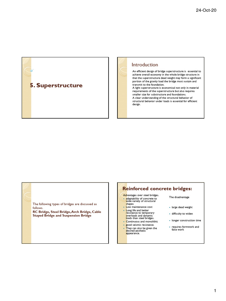 Chapter 5 - 1 Super Structure Introduction (Compatibility Mode) | PDF | Bridge | Beam (Structure)