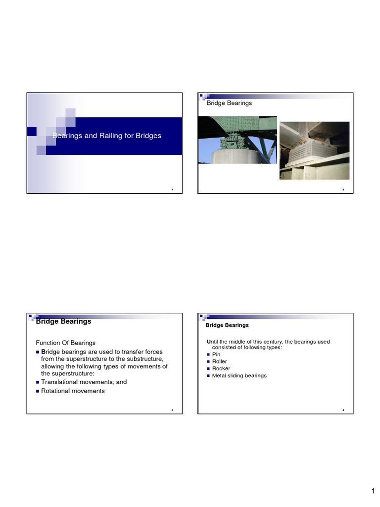 Chapter 7 Bearing and railing [Compatibility Mode] | PDF | Bearing (Mechanical) | Mechanics
