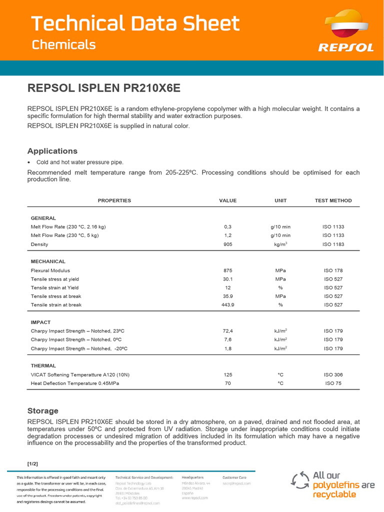 Repsol Isplen Pr210x6e | PDF | Strength Of Materials | Pascal (Unit)