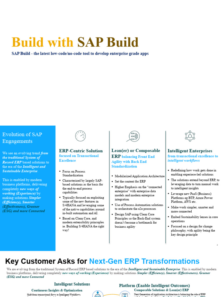SAP Build | PDF | Enterprise Resource Planning | Cloud Computing