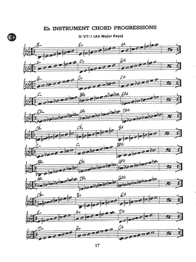 II-V7-I Progression Escalas Sax Alto - 114032 | PDF