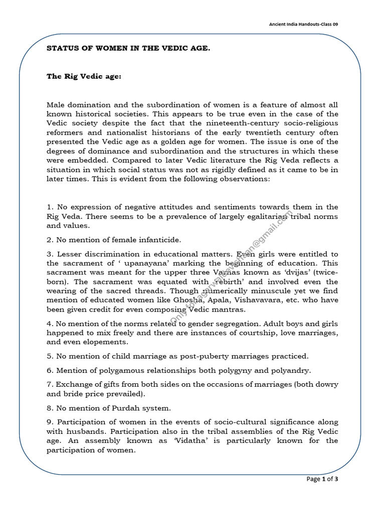 Classroom 0 Ancient and Medieval History Class | PDF | Marriage | Vedas