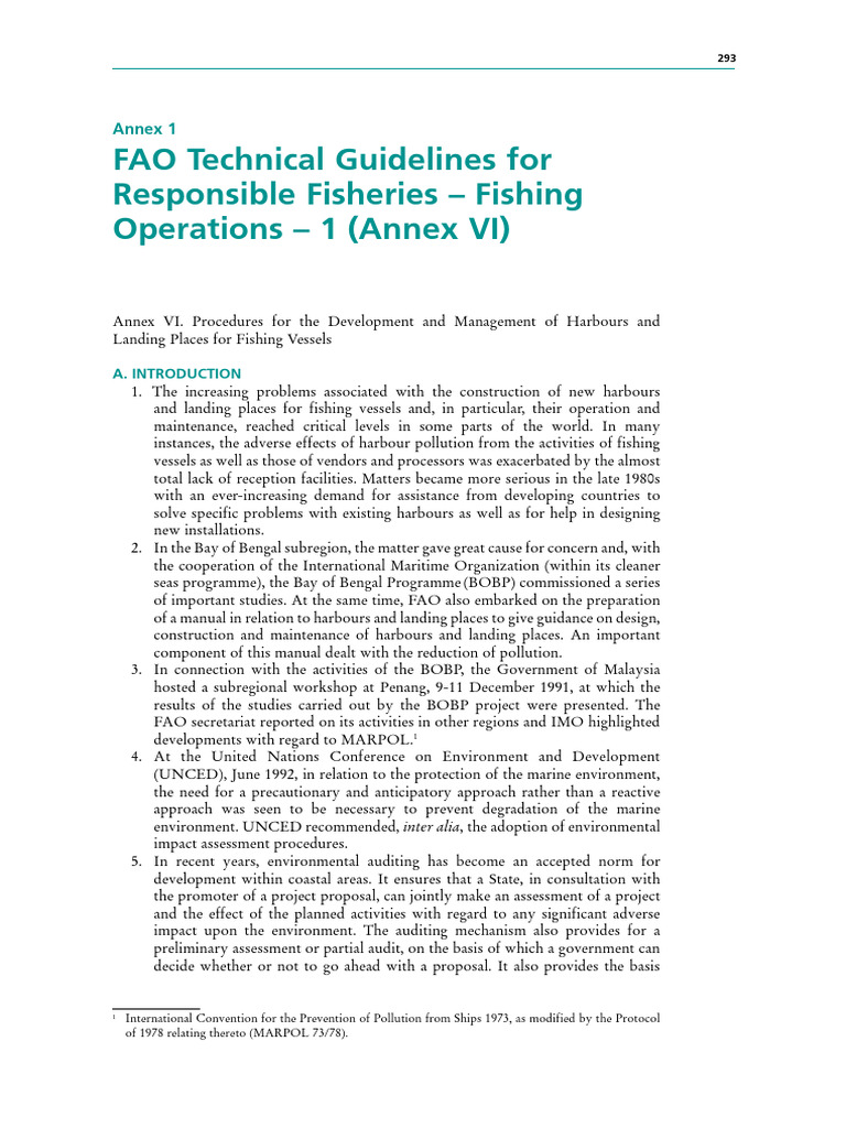 FAO Technical Guidelines For Harbours | PDF | Hygiene | Hand Washing