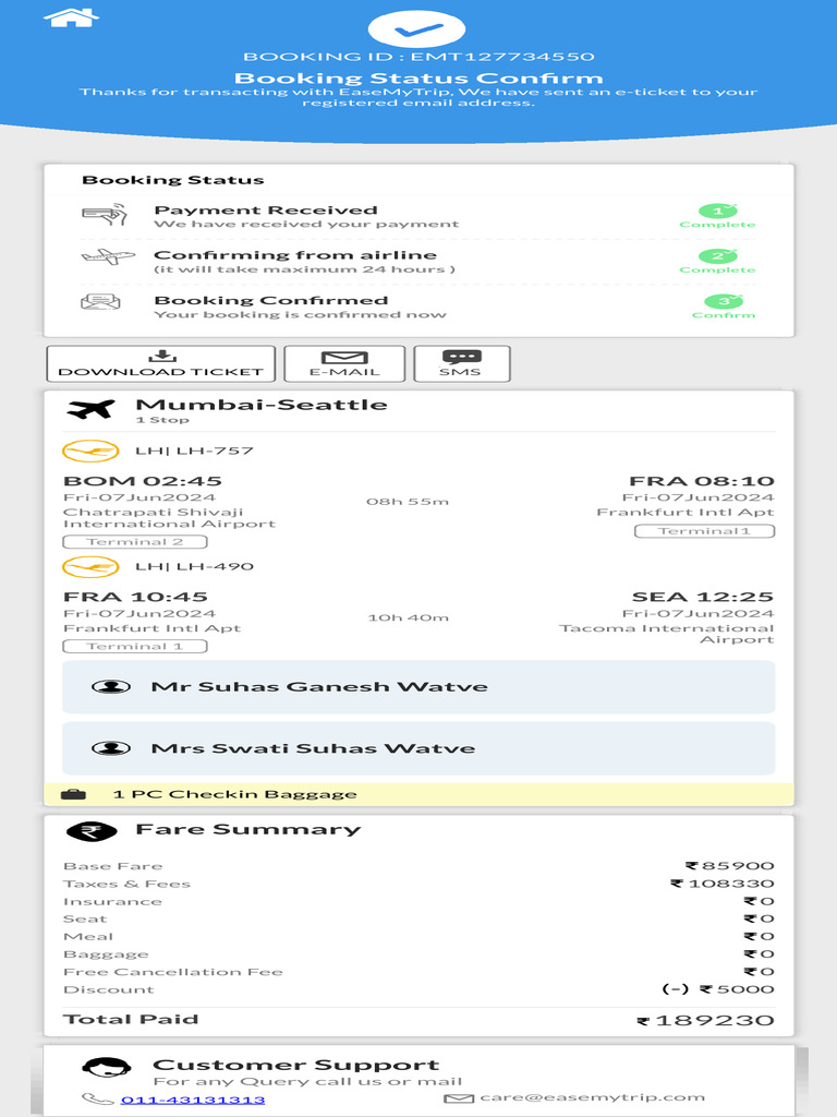 Booking Confirmation | PDF