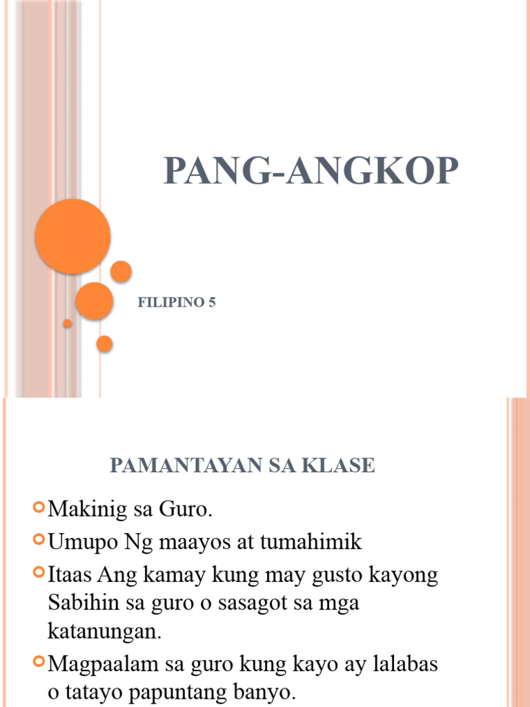 PANG-ANGKOP PPT Demo | PDF