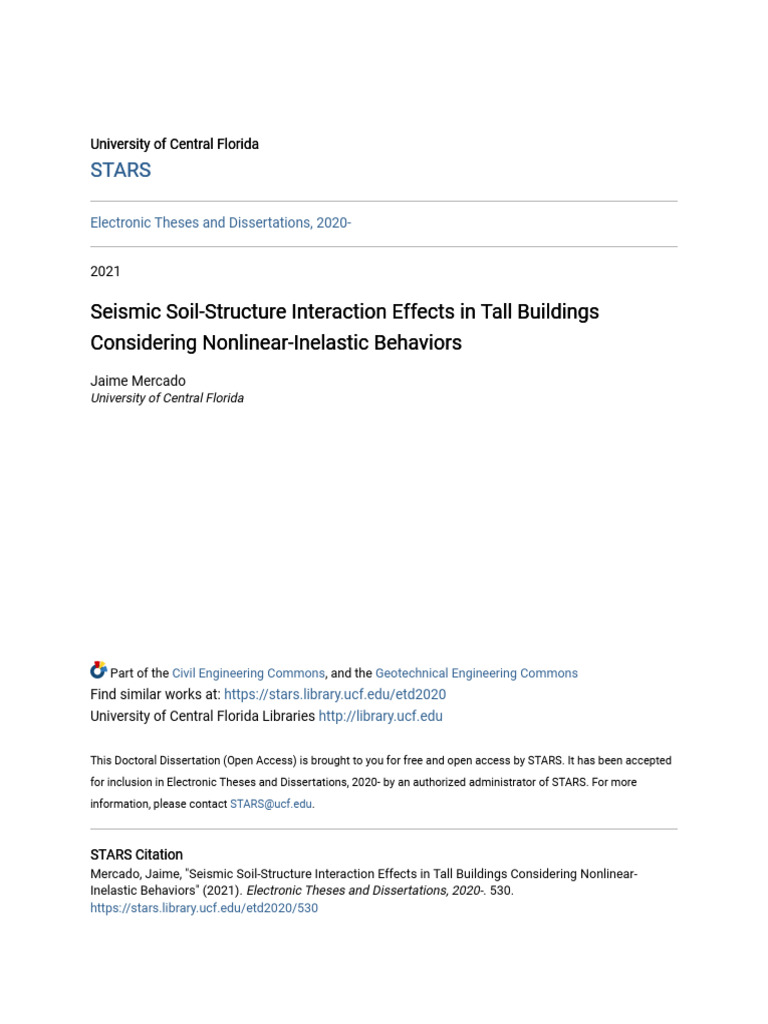Seismic Soil-Structure Interaction Effects in Tall Buildings Cons | PDF ... Seismic Soil-Structure Interaction Effects in Tall Buildings Cons | PDF ...