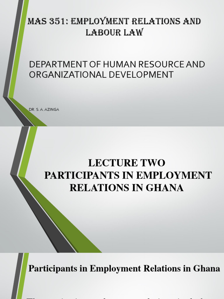 Lecture Two Slides PDF | PDF | Trade Union | Labour Law