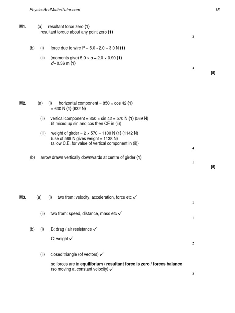 Resolving & Moments MS | PDF | Force | Euclidean Vector