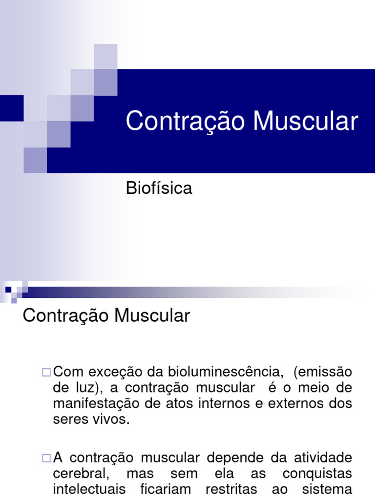 Entendendo a Contração Muscular | PDF | Músculo | Calor