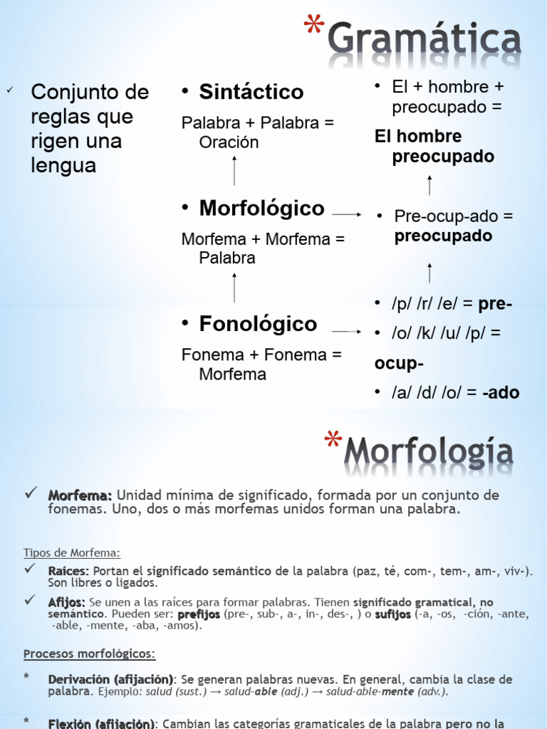 CLASE 3 - Gramática (Intro) | PDF | Palabra | Verbo