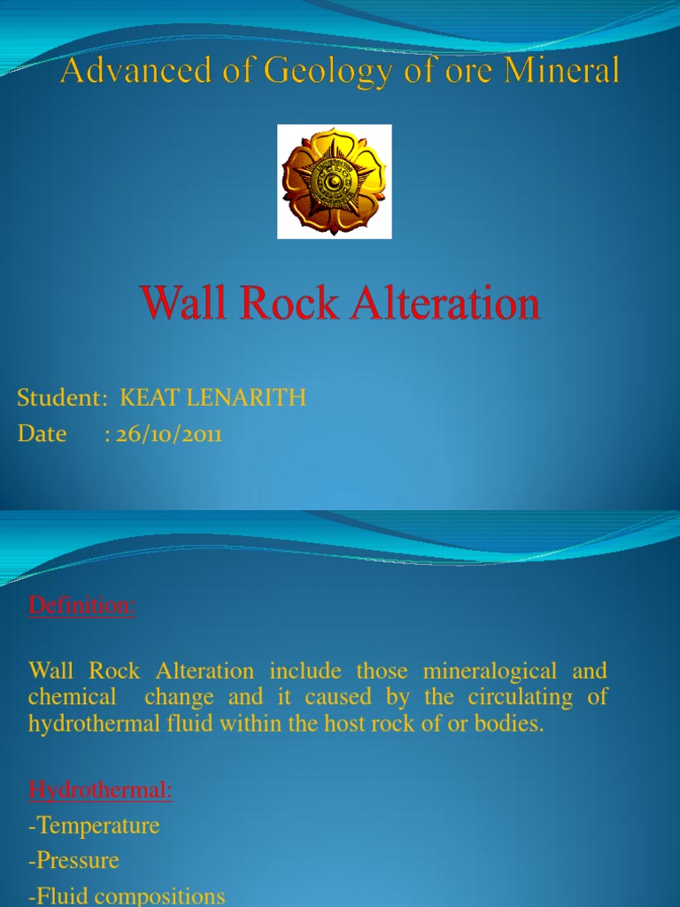 Wall Rock Alteration in Geology | PDF | Rock (Geology) | Minerals