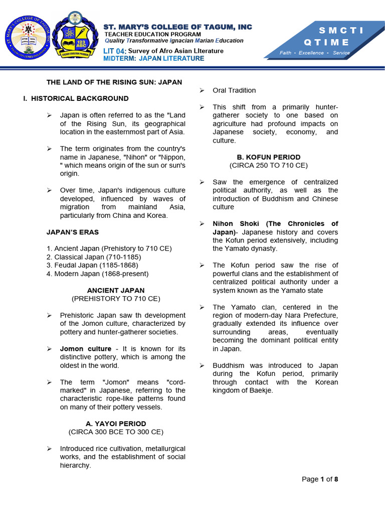 Lit04 Japan Lit | PDF | Japan | Shinto