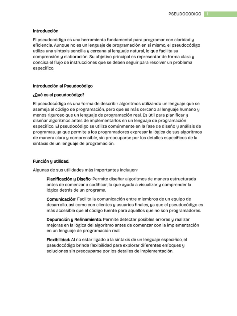 PSEUDOCODIGO | PDF | Lenguaje de programación | Algoritmos