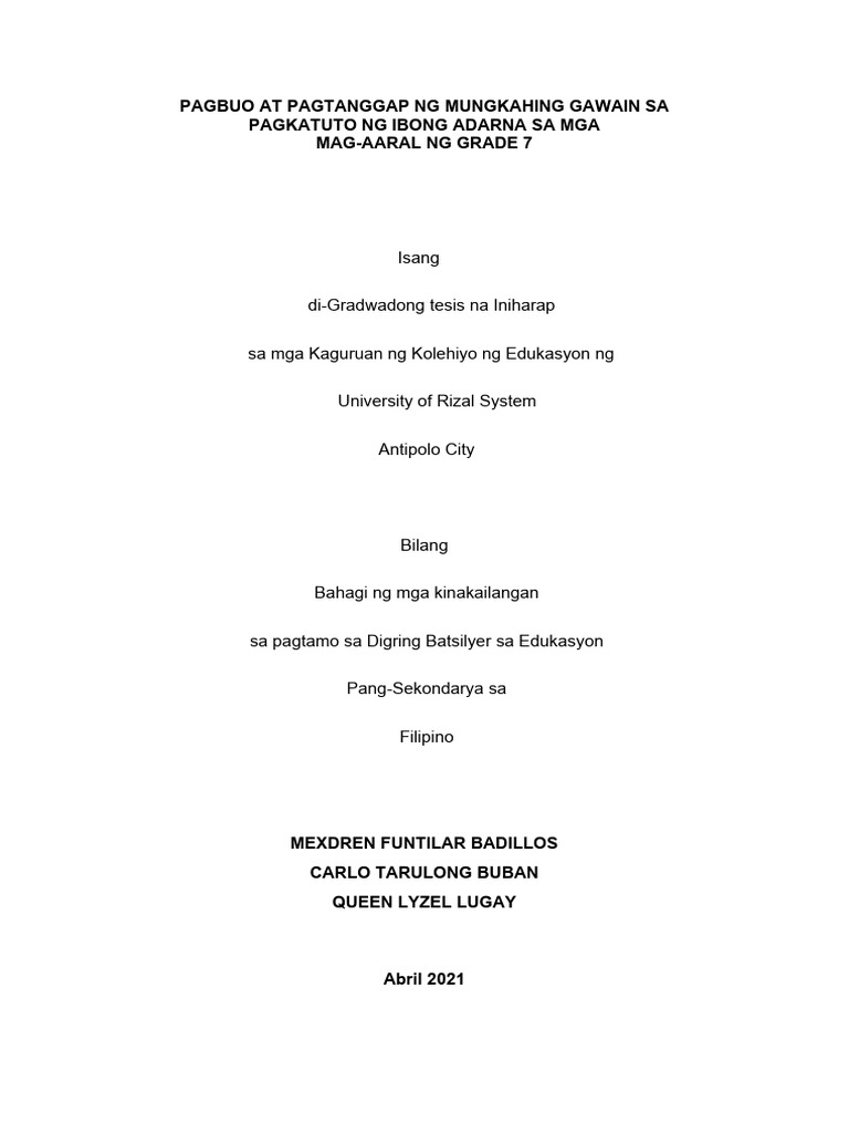 Chapter 1 and 2 Badillos Buban Lugay Edited | PDF