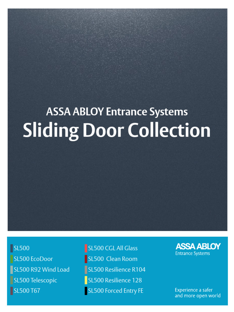 ASSA ABLOY SL500 Telescopic Sliding Door Overview | PDF | Door | Green Building