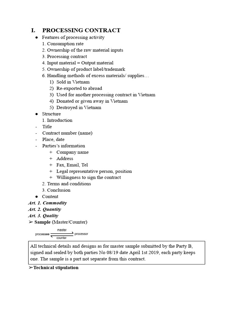 Processing Contract and Equipment Agreement | PDF | Patent Infringement ...