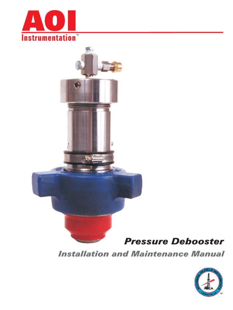 TM-514 Pressure Debooster Manual | PDF | Piston | Pump
