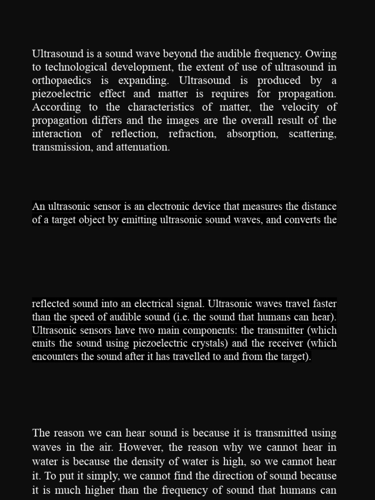 What Is Ultrasonic Wave | PDF