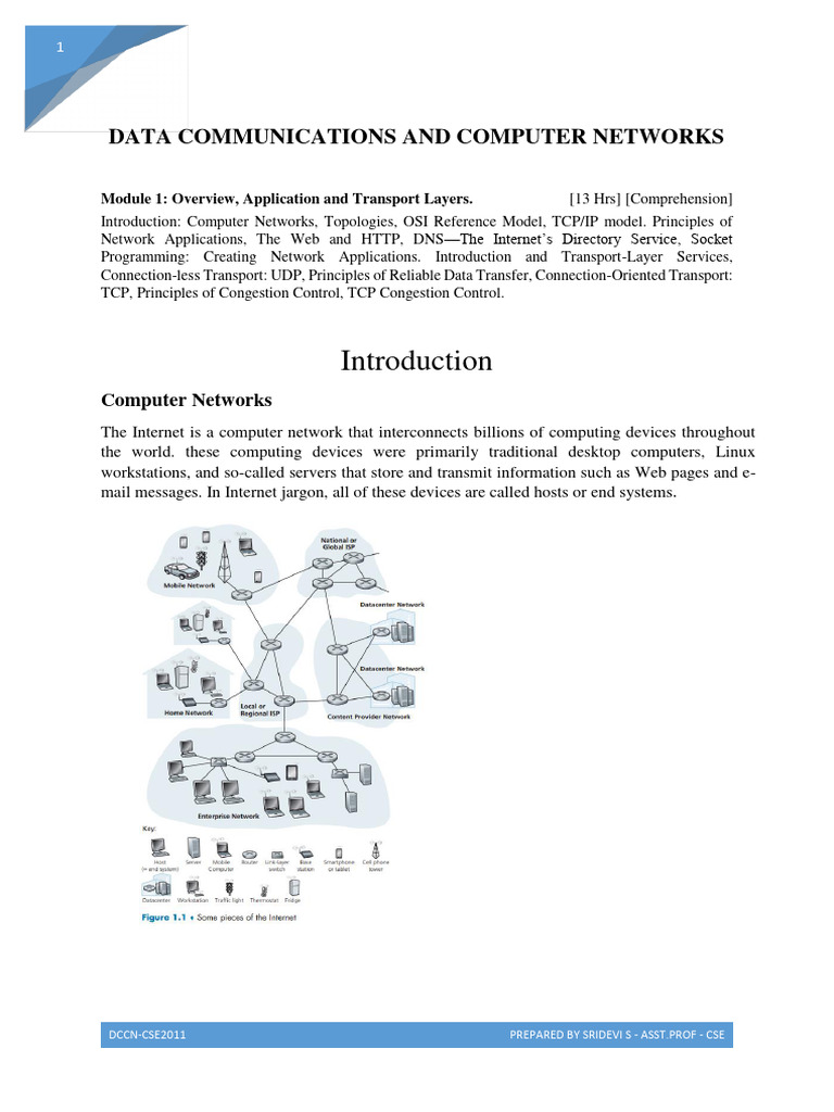 Cse2011 DCCN m1 Notes | PDF | Network Topology | Transmission Medium Cse2011 DCCN m1 Notes | PDF | Network Topology | Transmission Medium