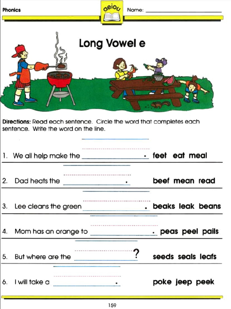 Long and Short Vowel Practice | PDF